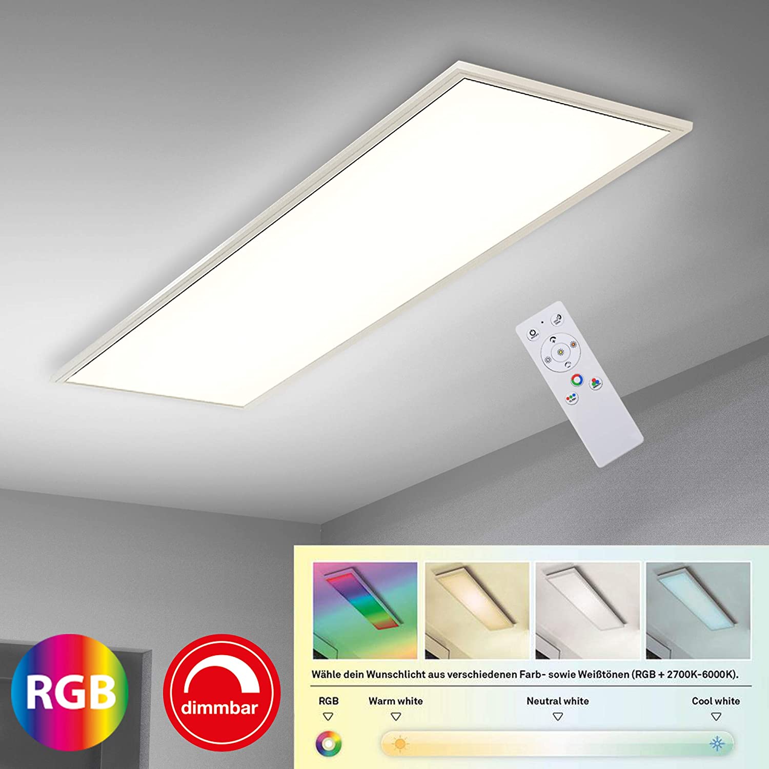 RGBW+CCT led backlit panel 30x120cm 36w | Freeled-Lights.com